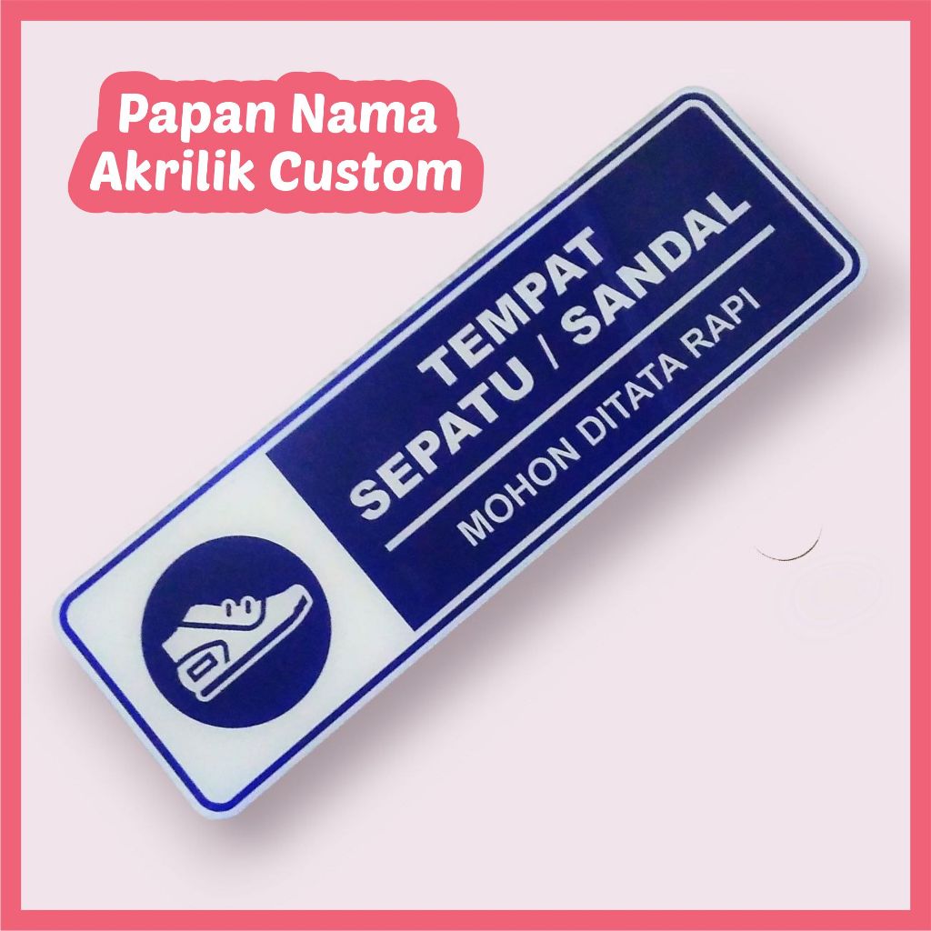 Jual [ 30x10cm ] CUSTOM PAPAN NAMA RUANGAN AKRILIK | Sign Board Ruangan ...