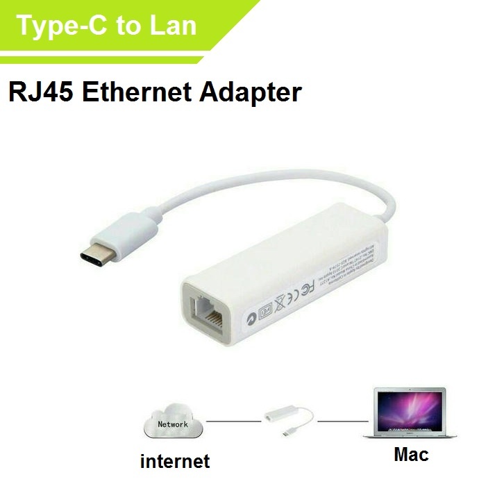 Jual Type-C to Lan RJ45 Ethernet Adapter | Shopee Indonesia