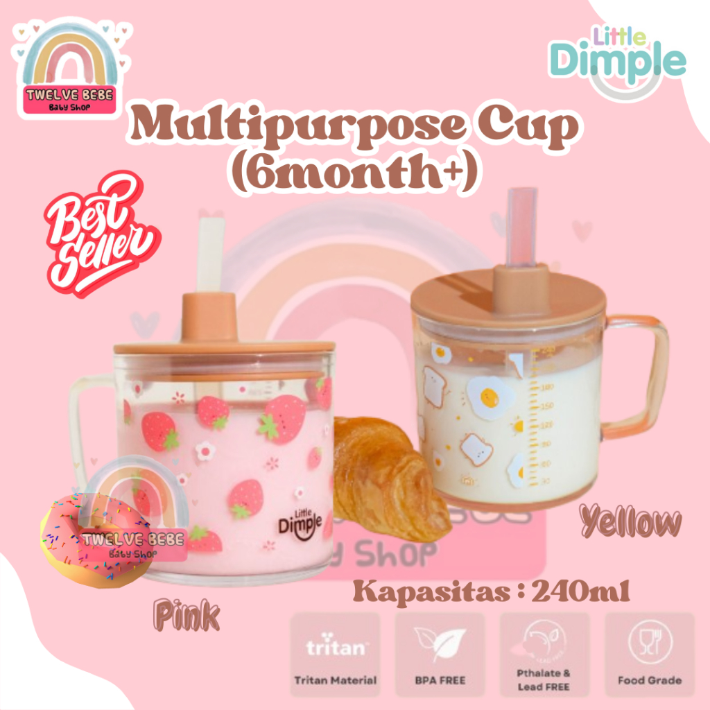Jual Little Dimple Multipurpose Cup / Straw Cup / Training Cup / Gelas ...