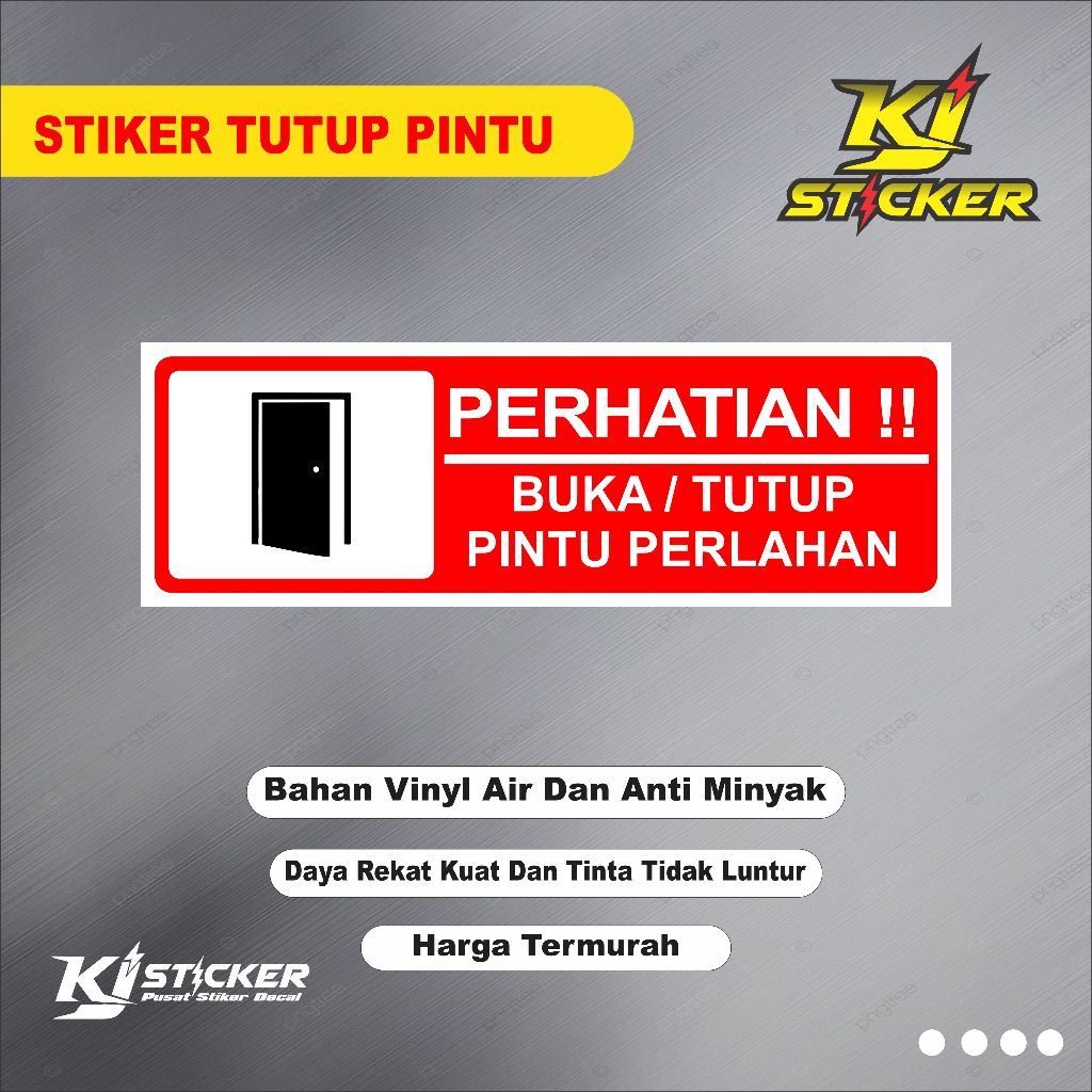 Jual KJ STIKER Promo Stiker Buka Tutup Pintu Perlahan / Stiker Pintu ...