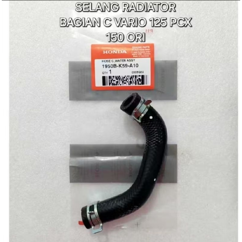 Jual Selang radiator bagian C Vario 125 PCX 150 original 1950B-K59-A10 ...