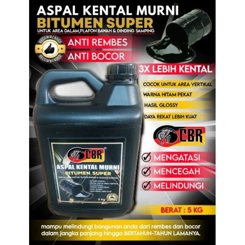 Jual LEM ASPAL CAIR / KENTAL CBR 5 KG Lem Pelapis cat ANTI BOCOR / LEM ...