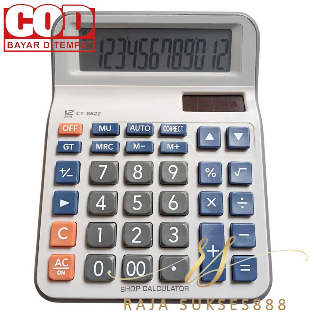 Jual Calculator Kalkulator Dagang 12 Digit SDC 8622 CT8622 12 DIGIT ...