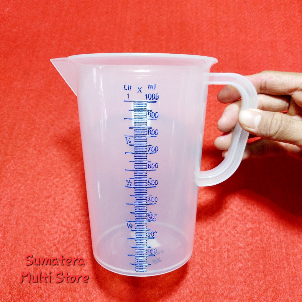 Jual Gelas Takar Takaran 50 ml - 1000 ml Plastik - Gelas Ukur 1 Liter ...