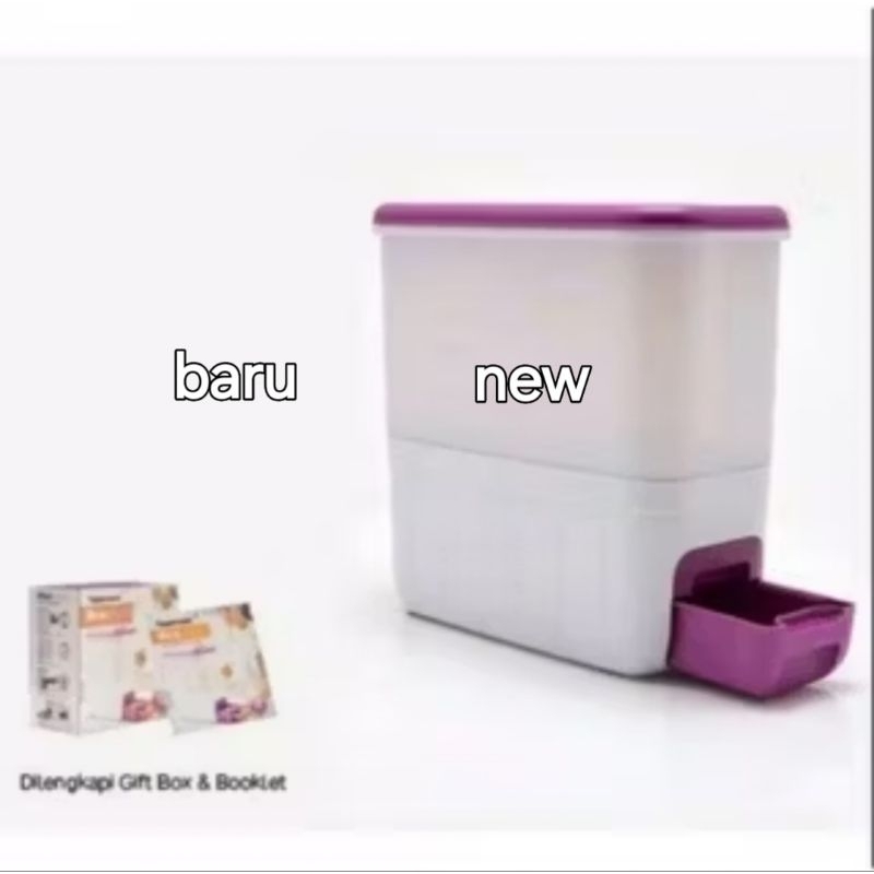 Jual multi keeper 12 liter asli tupperware / rice smart 10 kilo ...