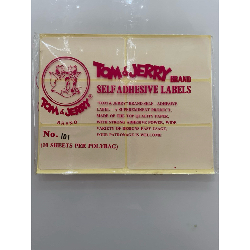 Jual Tempelan Label Tom & Jerry no. 101 / Self Adhesive Labels 50x100 | Shopee Indonesia