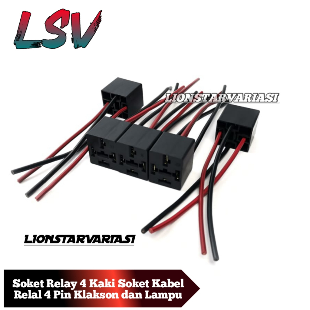 Jual Soket Kabel Rumah Relay Kaki 4 Pin Socket Relay RE4P Soket Relay 4 ...
