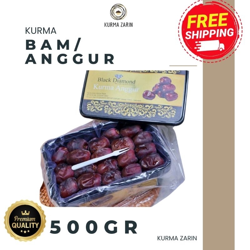 Jual STOK HABIS Kurma Bam Kurma Anggur Madinah Black Diamond | Shopee ...