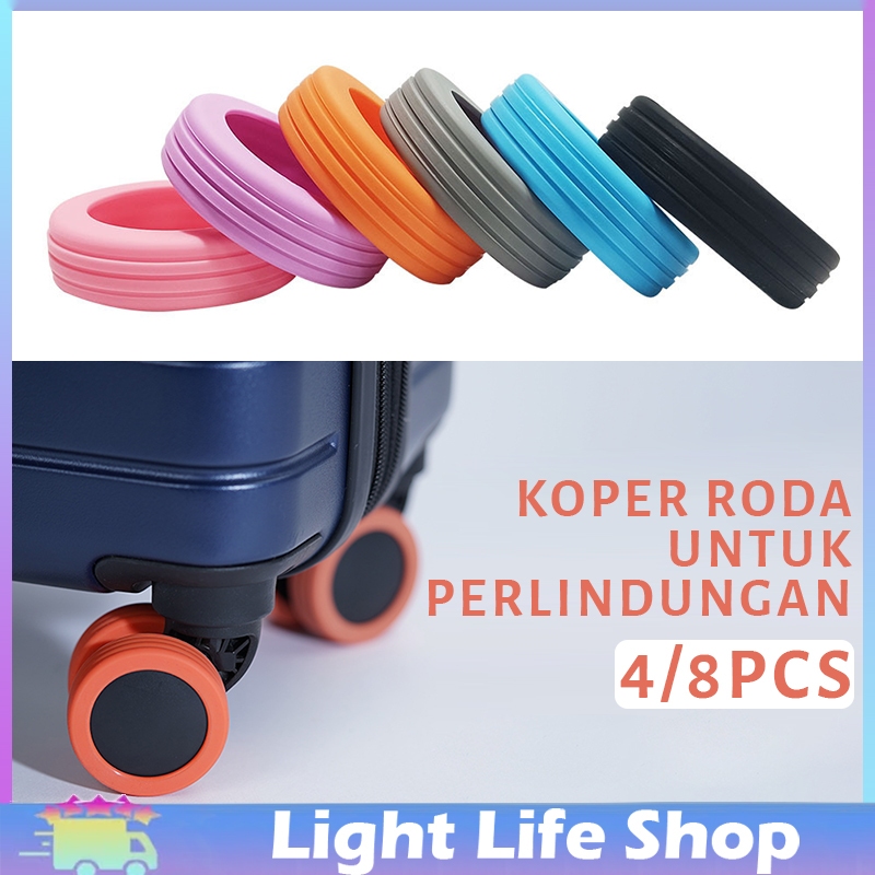Jual 4/8Pcs Universal Rubber Cover Pelindung Roda Koper 360 Silikon ...