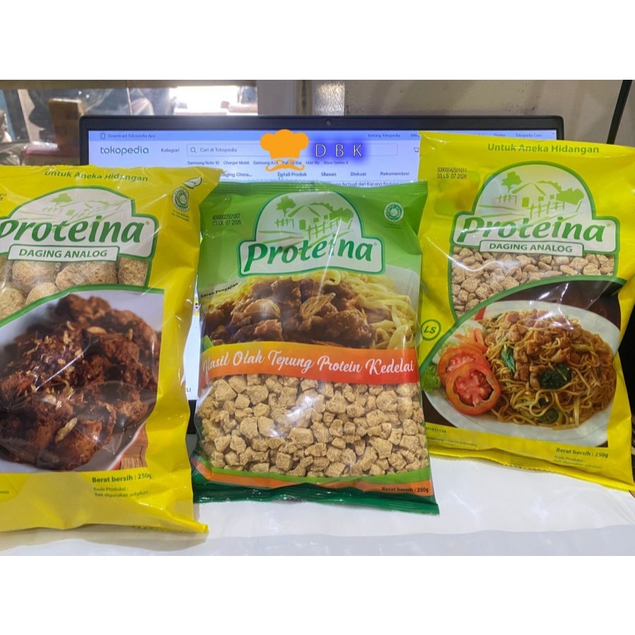 Jual Proteina Protein Nabati Soy Meat Daging nabati Cincang Vegan 250gr ...