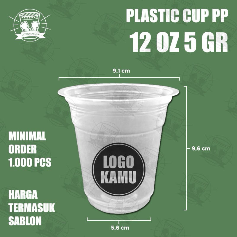 Jual Custom logo Di gelas Plastik 5 gr | Sablon Cup Starindo 5 gr ...