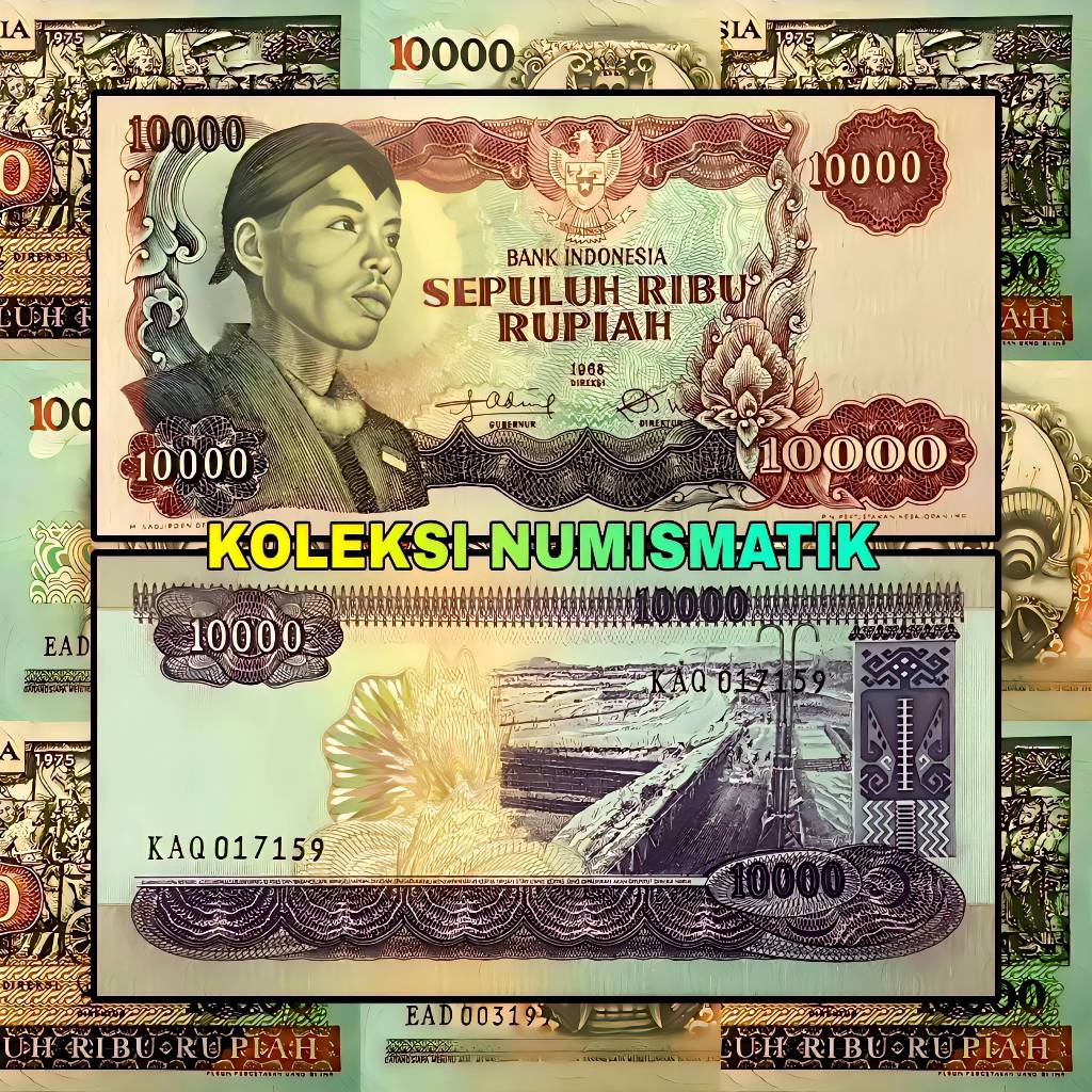 Jual SOUVENIR UANG KERTAS KUNO INDONESIA 10000 RUPIAH JENDERAL ...