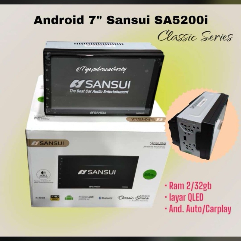 Jual Tv Headunit Android Sansui 7inch Classic Bonus Kamera Shopee