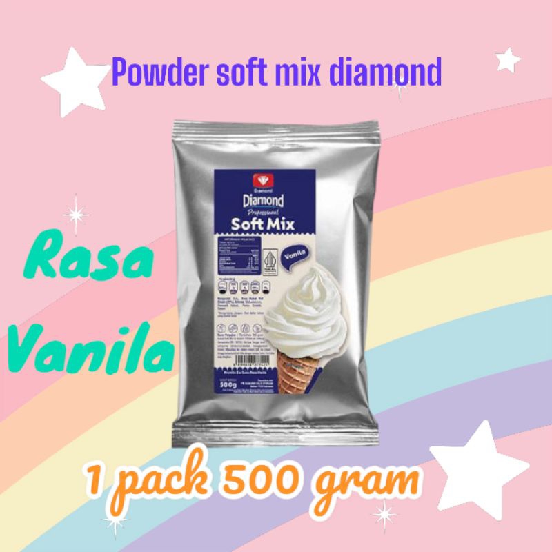 Jual powder softmix diamond vanila 1 bungkus 500 gram bubuk diamond soft mix bubuk diamond bubuk ...
