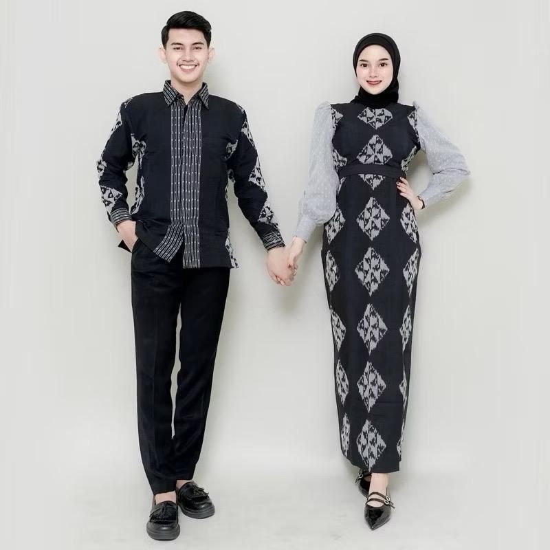 Jual BAJU TENUN COUPLE / SARIMBIT TENUN TERBARU / SET PAKAIAN COUPLE ...