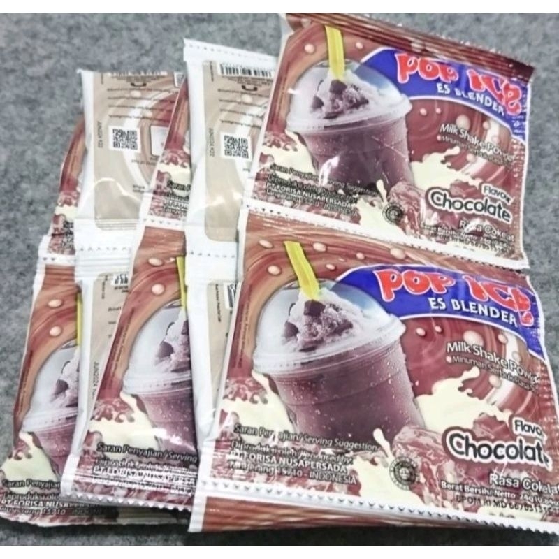 Jual MINUMAN SERBUK POP ICE RASA COKLAT 1 RENCENG | Shopee Indonesia