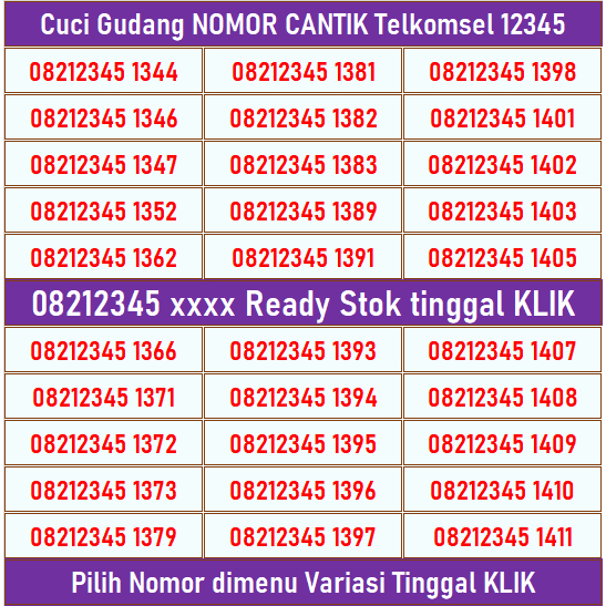 Jual Kartu Perdana Tsel 4G Lte Support 5G Nomor Cantik Seri 12345 ...