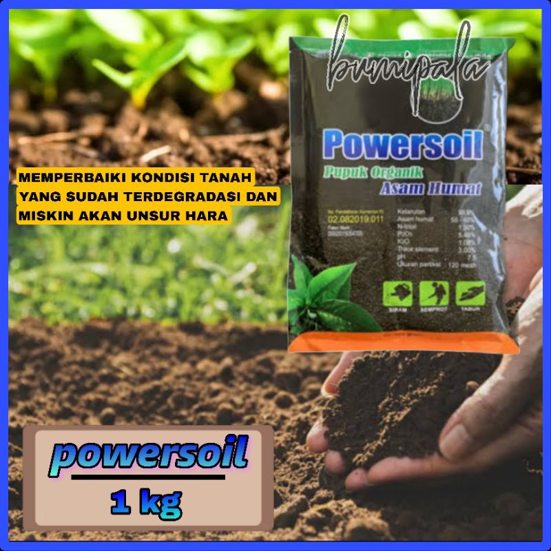 Jual Powersoil power soil pupuk organik asam humat 1kg kemasan pabrik ...