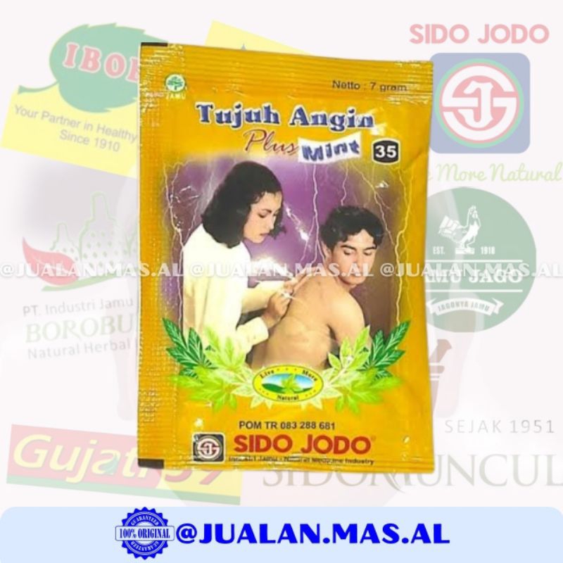 Jual SIDO JODO - TUJUH ANGIN PLUS MINT (ISI 10 SACHET) | Shopee Indonesia