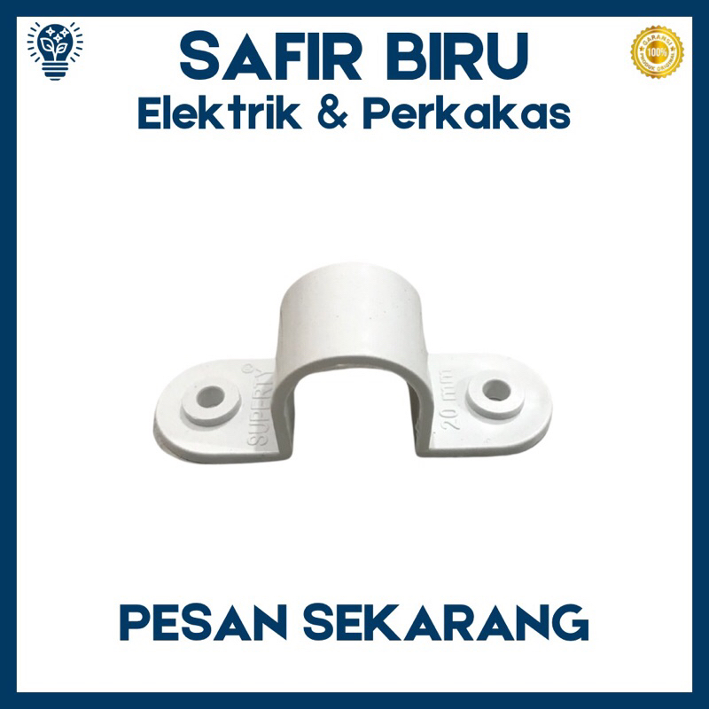 Jual Klem Kabel Pipa PVC 20mm - Penjepit Pipa Listrik untuk Instalasi ...