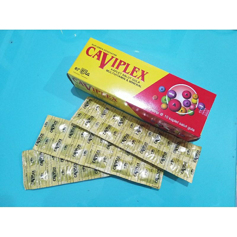 Jual CAVIPLEX 1 STRIP @ 10 KAPLET | MULTIVITAMIN DAN MINERAL |caviplek ...