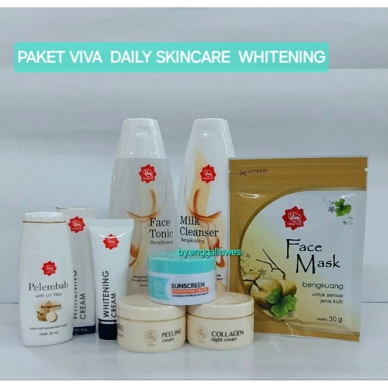 Jual PAKET VIVA DAILY SKINCARE MENCERAHKAN BENGKUANG | Shopee Indonesia