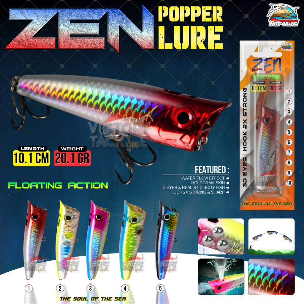 Jual Umpan Pancing Ultralight Casting Mini Popper Riptide Avenger ...