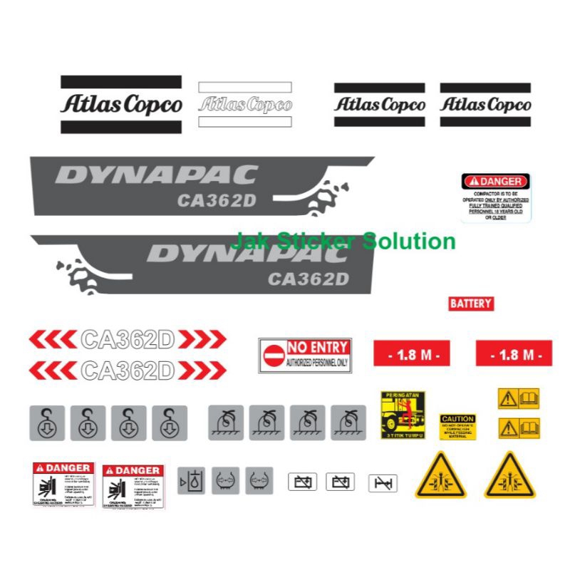 Jual Stiker Vibro Compactor Dynapac CA362D Decal Sticker | Shopee Indonesia