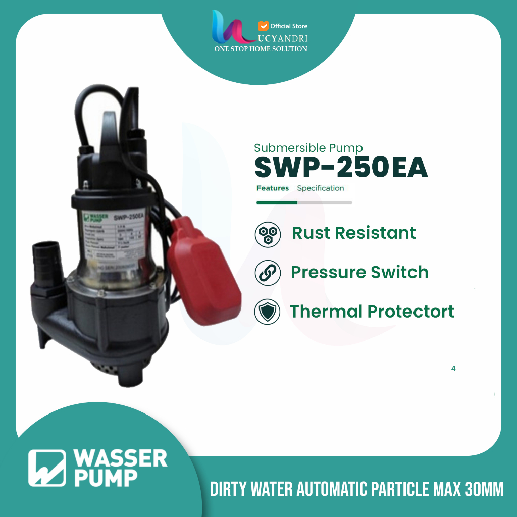 Jual SWP 250 EA Pompa Celup Air Kotor otomatis Wasser proyek limbah rumah banjir | Shopee Indonesia