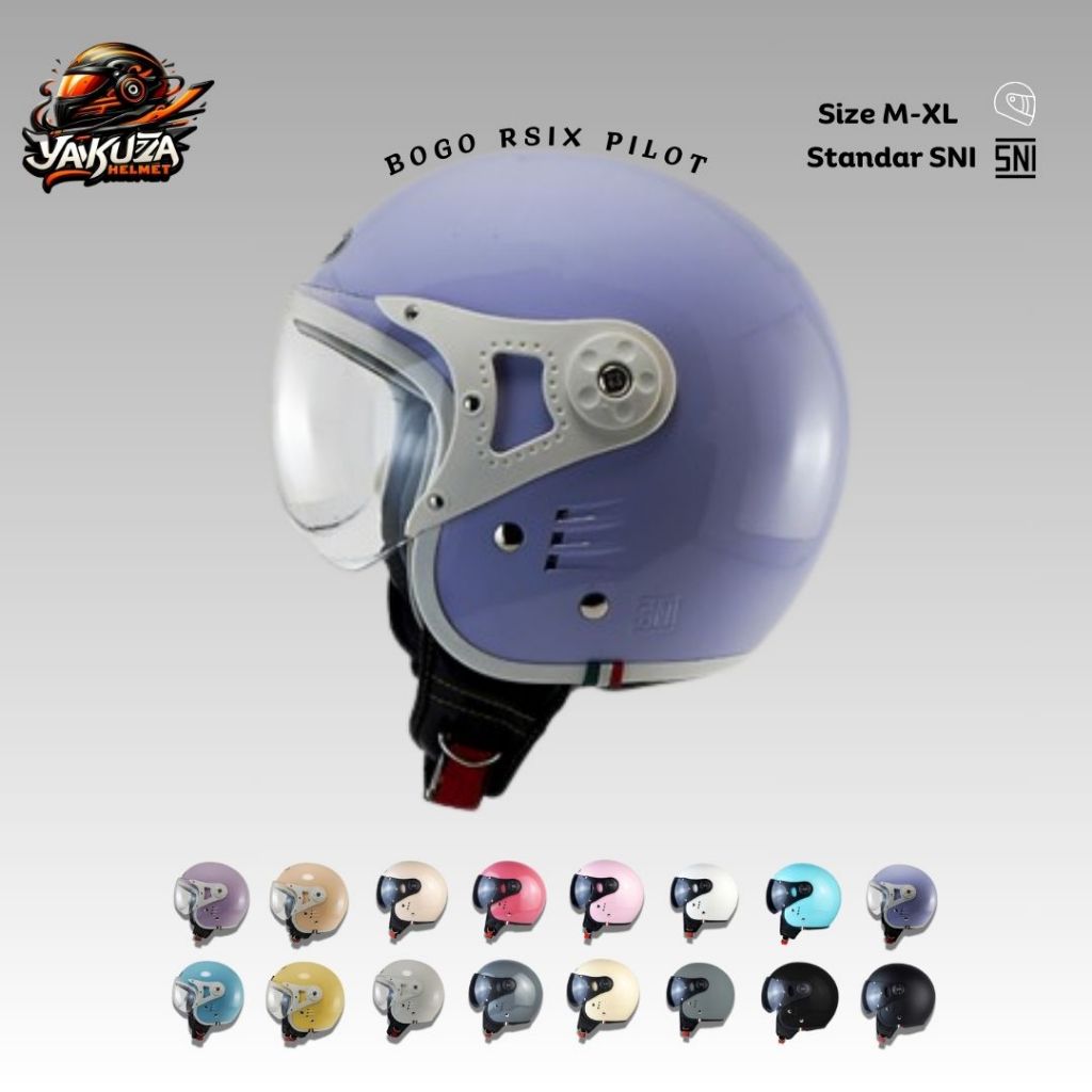 Jual Helm Pilot Italy Helem Rsix Bogo | Shopee Indonesia