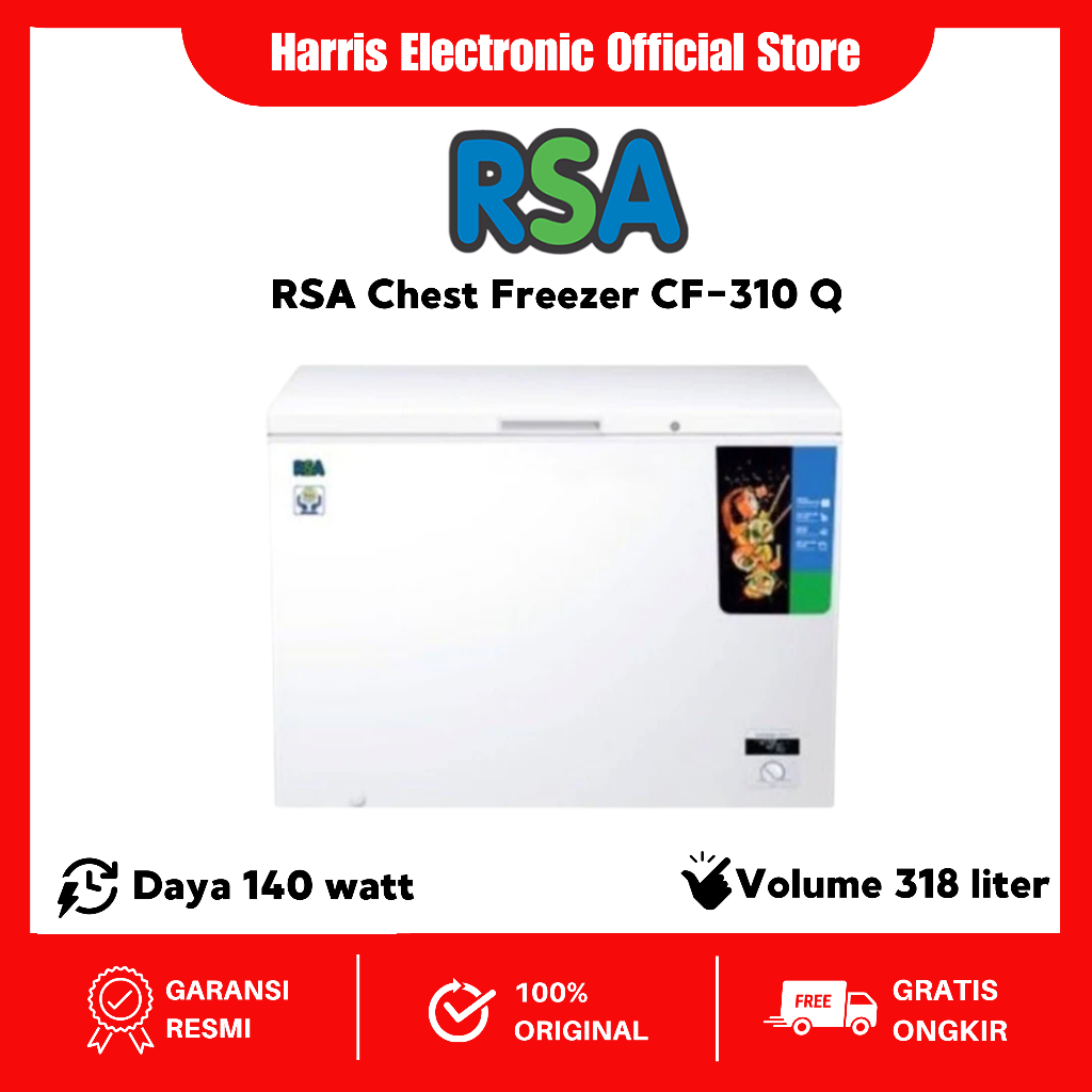 Jual RSA Chest Freezer CF-310 / CF-310Q / CF-310 Q | Shopee Indonesia