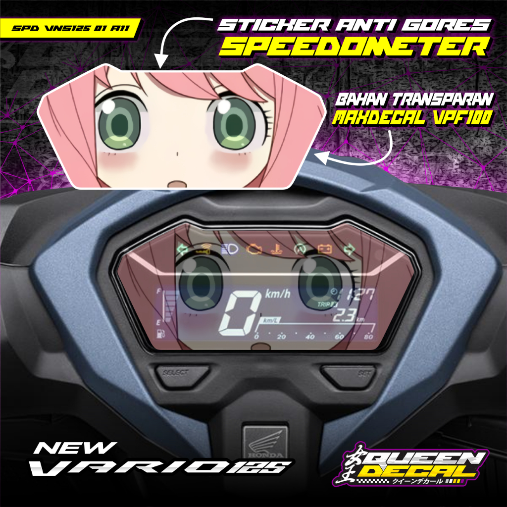 Jual Stiker Speedometer Antigores Vario 125 New - Karakter Anime Anya ...