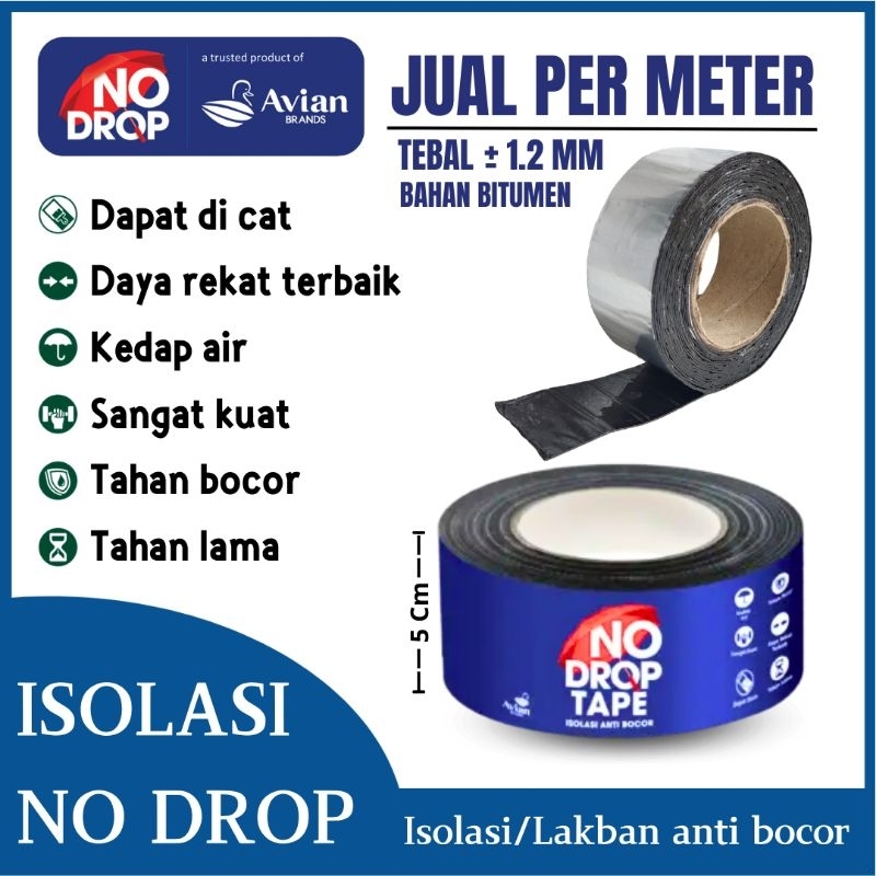 Jual Isolasi Lakban No drop tape perekat anti bocor sangat kuat per meter | Shopee Indonesia