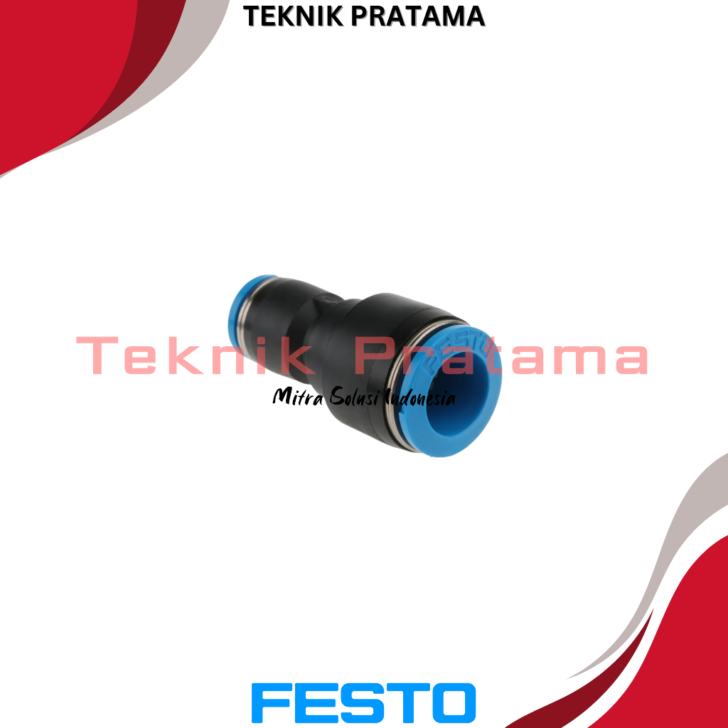 Jual QS-8-6 FESTO ONE TOUCH FITTING REDUCER LURUS UNION SLIP LOCK FUSH ...