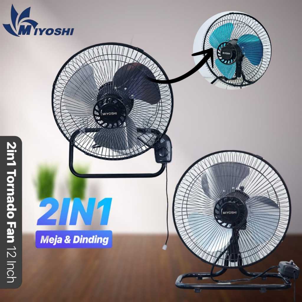 Jual Miyoshi 2in11212 /12inch / Tornado Kipas angin / Tembok Meja 12 ...