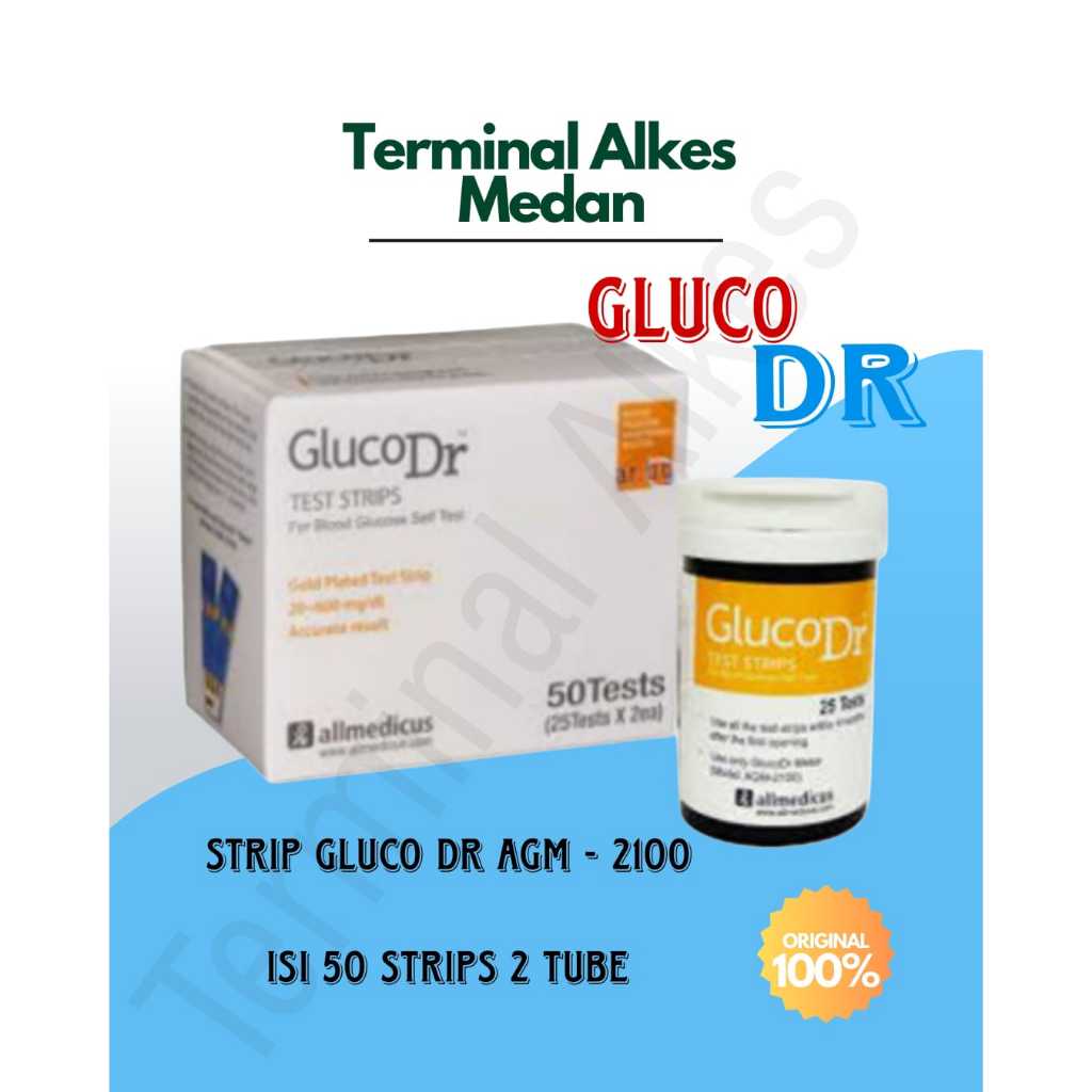 Jual Strips GlucoDr isi (50pcs)/ Strip Isi Ulang Gula Gluco Dr Bio ...