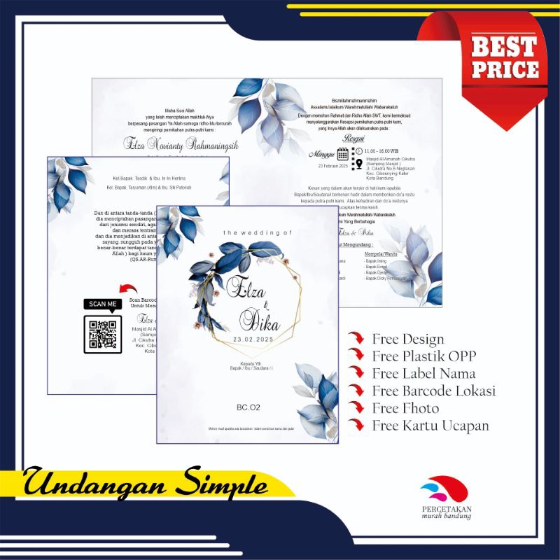 Jual Undangan kekinian undangan bagus undangan murah undangan aestetik ...