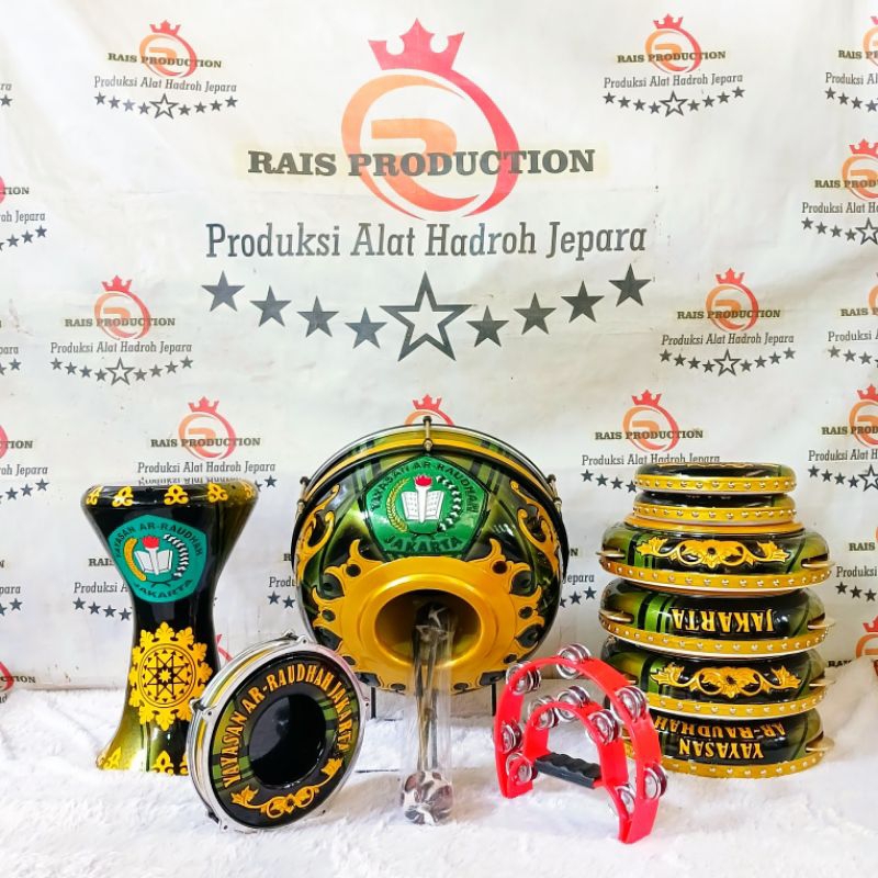 Jual Alat Hadroh Jepara Rebana Ukiran lengkap satu set | Shopee Indonesia
