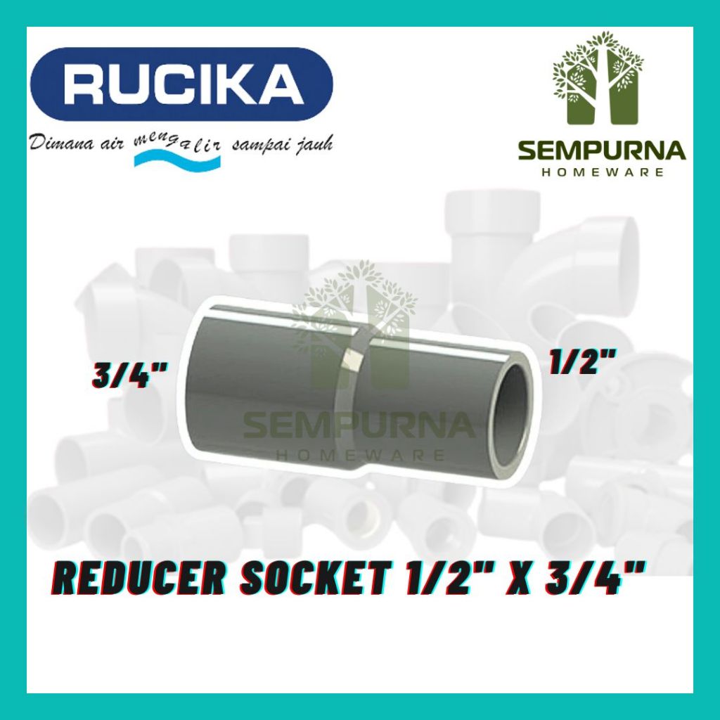 Jual REDUCER SOCKET RUCIKA AW 1/2" X 3/4" INCH INCI SOKET R SOK OVER ...