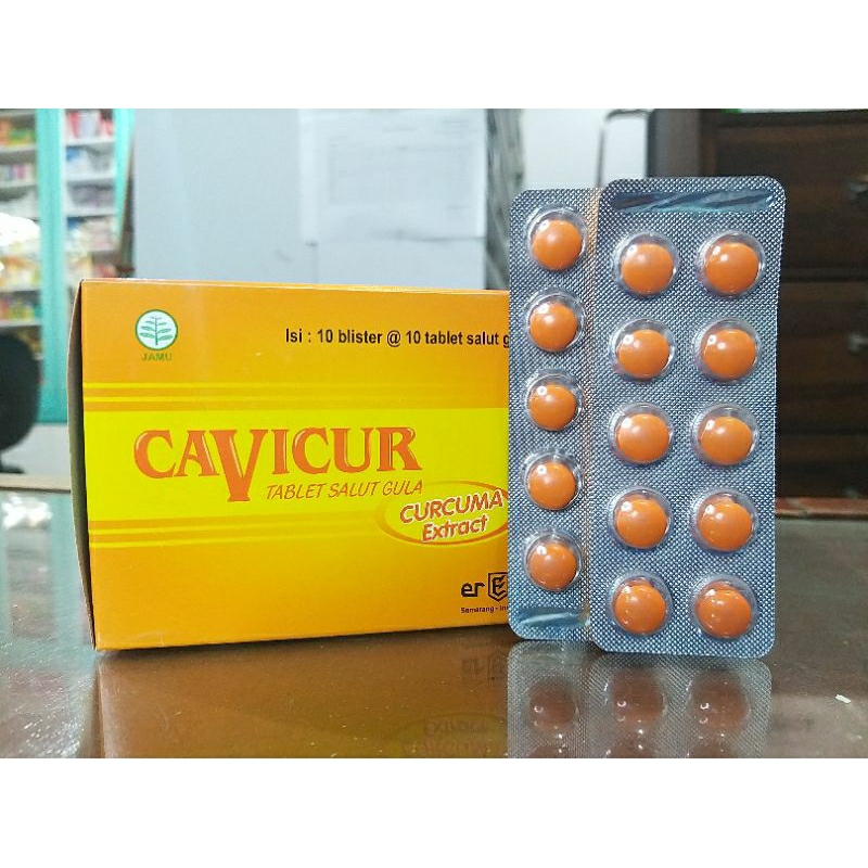 Jual CAVICUR 1 STRIP ISI 10 TABLET SALUT GULA | curcuma | Shopee Indonesia