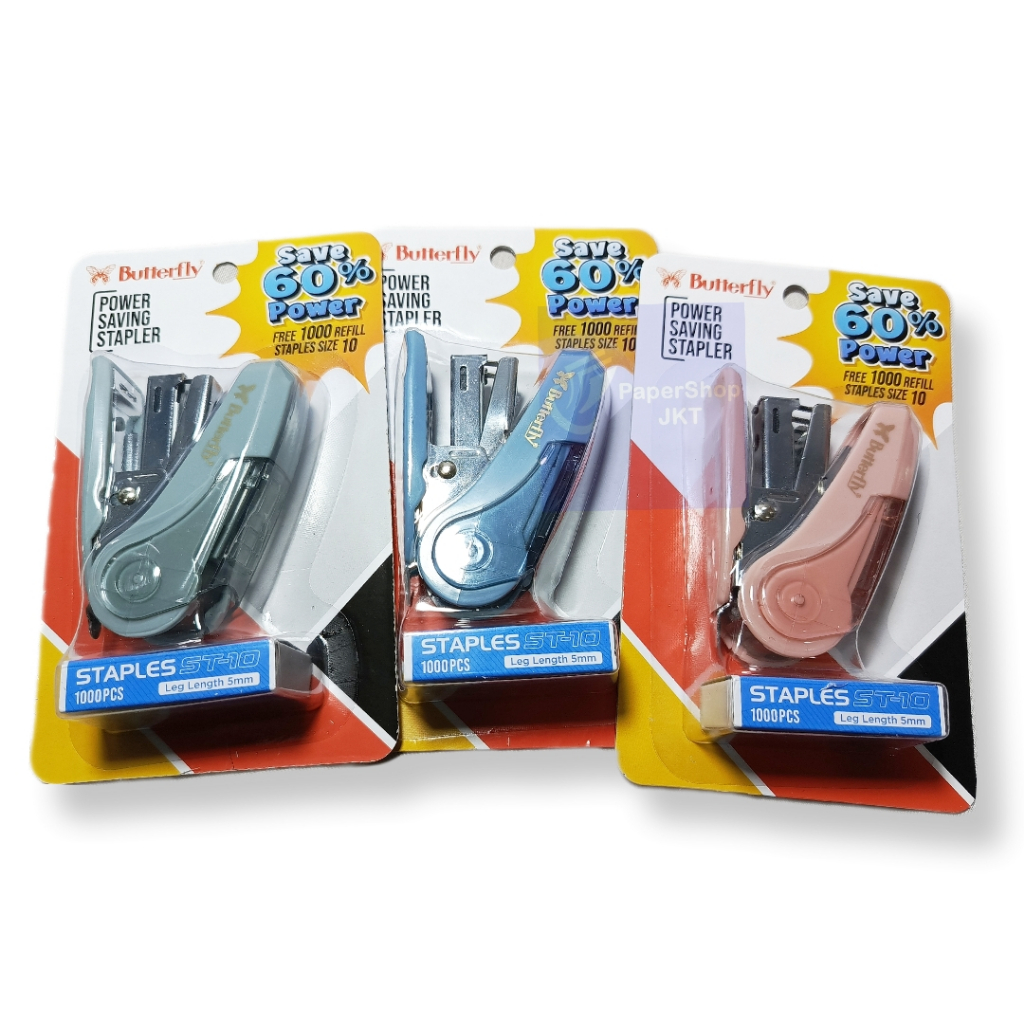Jual BUTTERFLY - Power Saving Stapler - SET | Shopee Indonesia