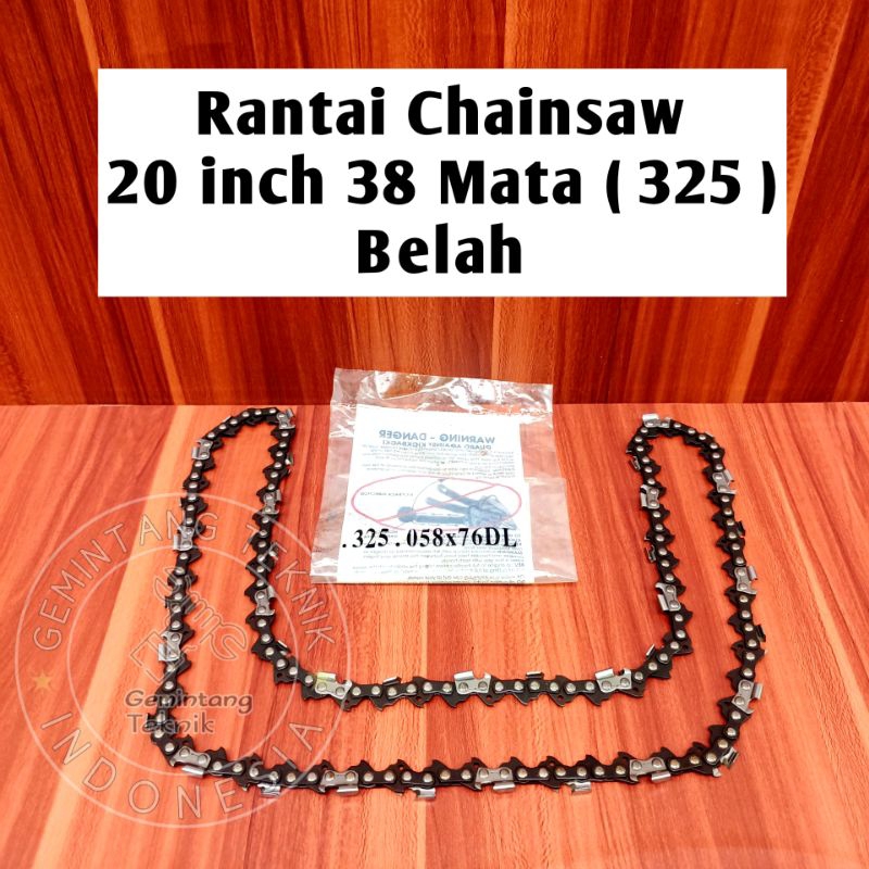 Jual Rantai Senso 20 inch 38 Mata Belah 325 / Rantai Chainsaw 20 inch 38 Mata Belah 325 | Shopee ...