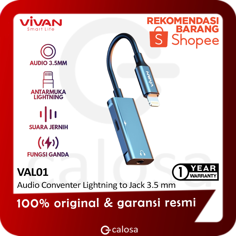 Jual Vivan VAL01 Audio Conventer Lightning to Jack 3.5 mm | Shopee Indonesia