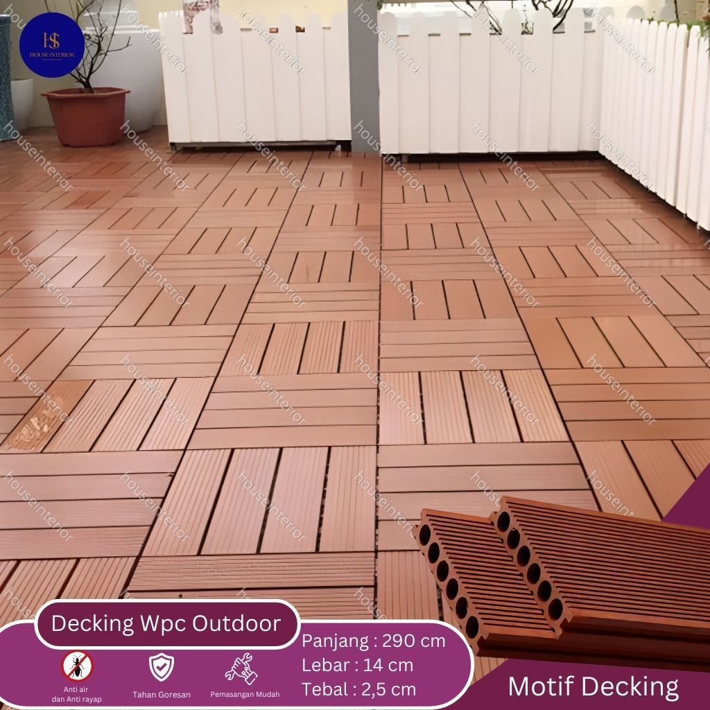 Jual LANTAI WPC DECKING WPC FLOORING Lantai Kayu Decking Tile Outdoor Lantai Decking WPC Outdoor ...