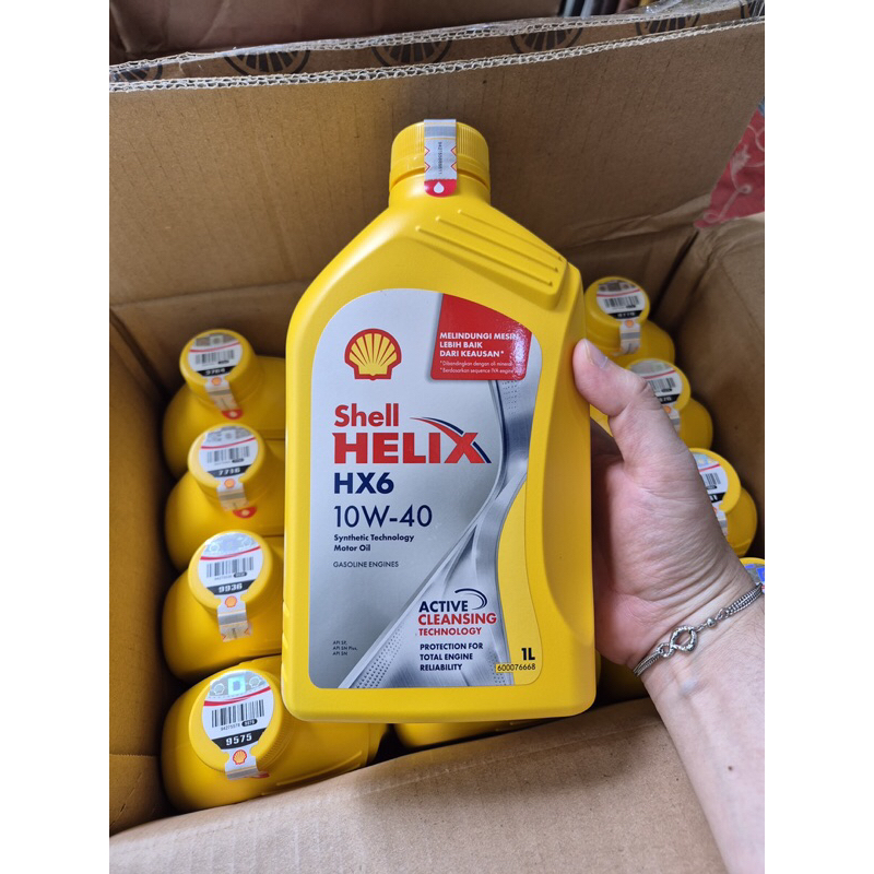Jual Shell Helix HX6 SAE 10W-40 1 Liter Api SP Oli Mobil Mesin Bensin ...