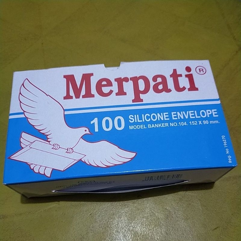 Jual amplop putih polos berperekat (lem) ukuran 152 x 90 mm isi 100 ...