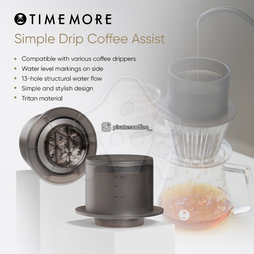 Jual Timemore Simple Drip Water Filter Coffee Assist Crystal Eye Tritan ...