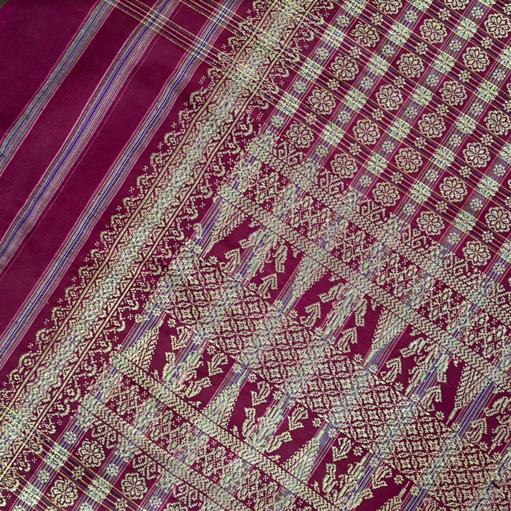 Jual Kain Tenun Songket Khas Palembang Asli Motif Bunga Rumpak Warna ...