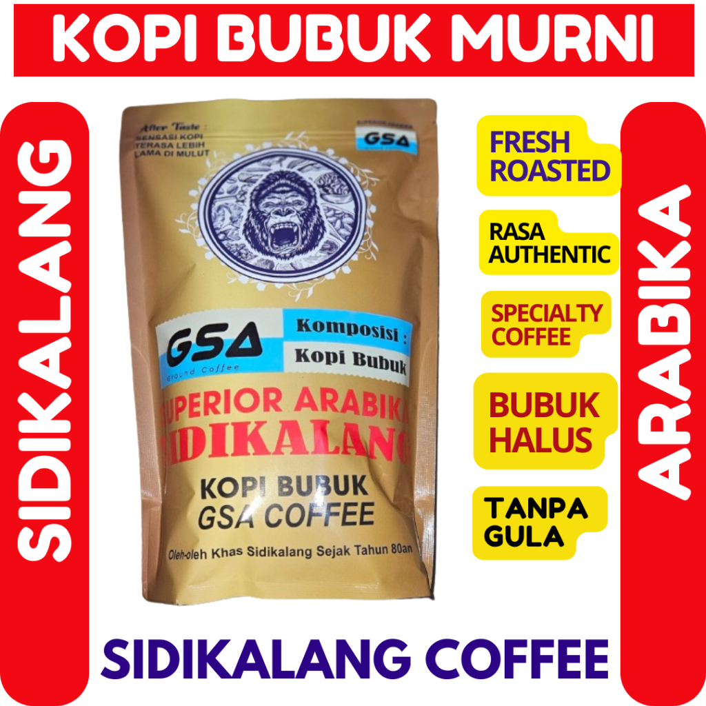 Jual Kopi Bubuk Arabica Sidikalang 1Kg – GSA Coffee | Tanpa Campuran ...