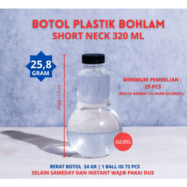 Jual BOTOL PLASTIK BOHLAM 320 ML PET 320ML | Shopee Indonesia